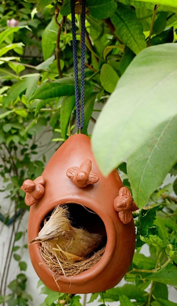 Terracotta Bird House – Bloom Bagicha