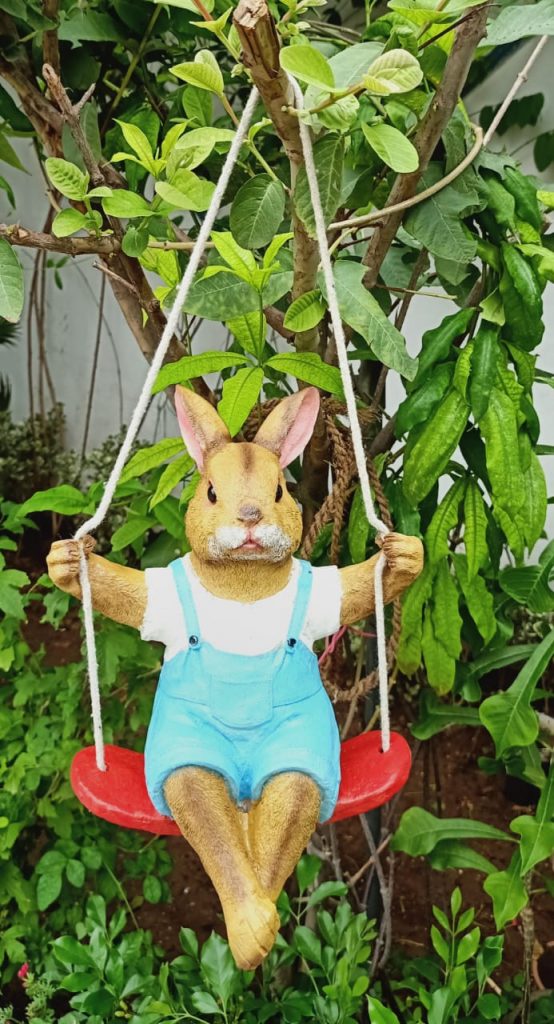 Outdoor Rabbit On Swing – Bloom Bagicha